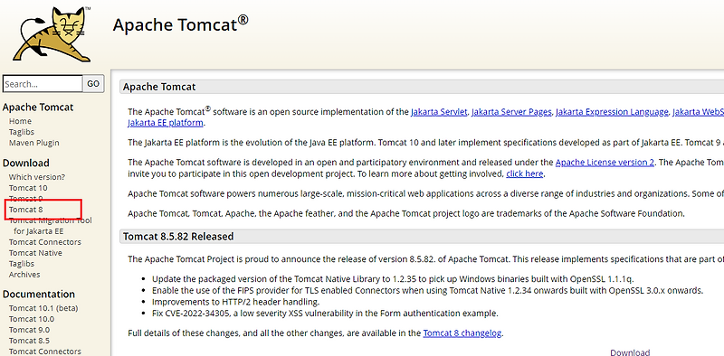 톰캣(tomcat) 설치하기 - devpark