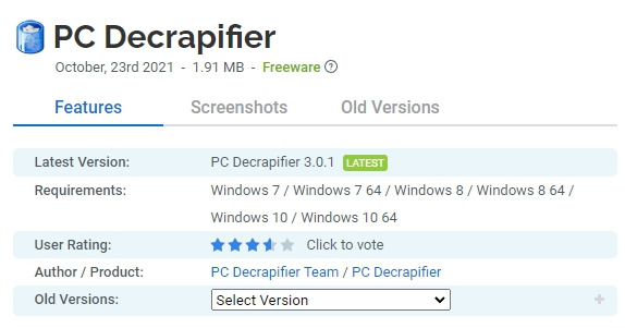 PC Decrapifier 무료 다운로드