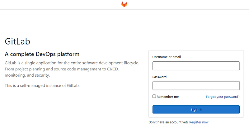 docker gitlab-ce 초기 로그인