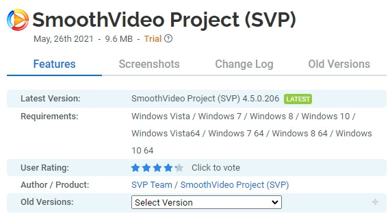 SmoothVideo Project (SVP) 무료 다운로드