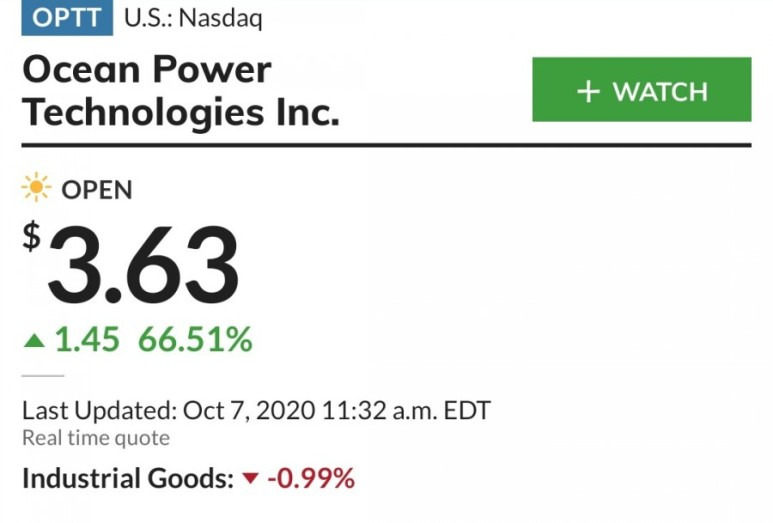 [미국주식 기업정보 ] 오션 파워 테크놀로지 Ocean Power Technologies Inc (OPTT)
