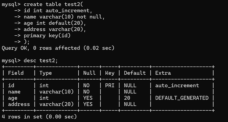 [SQL] MySQL, 기본 문법