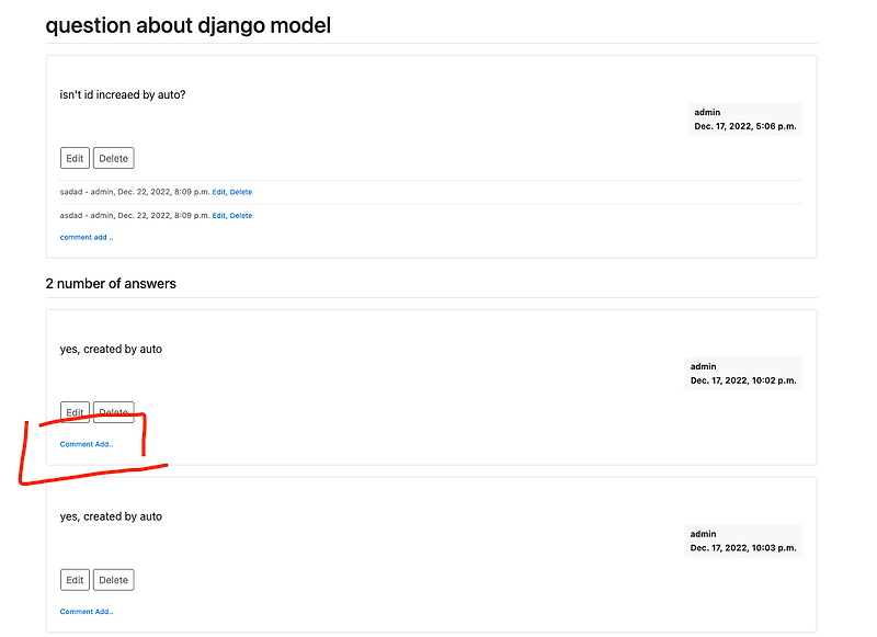 Django - No Comment matches the given query. - 해결