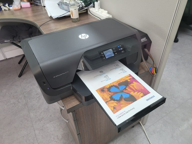 [경기 광주시 무한잉크 출장수리] 삼성 SL-3520W 무한잉크 프린터 출력불량, 호스 파열 재단 및 프린터헤드 칩판부 비닐탈락 수리