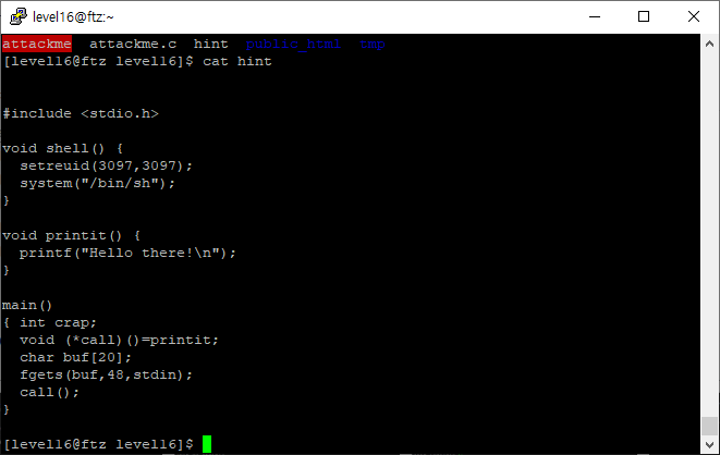 [FTZ] Level16 Write-up