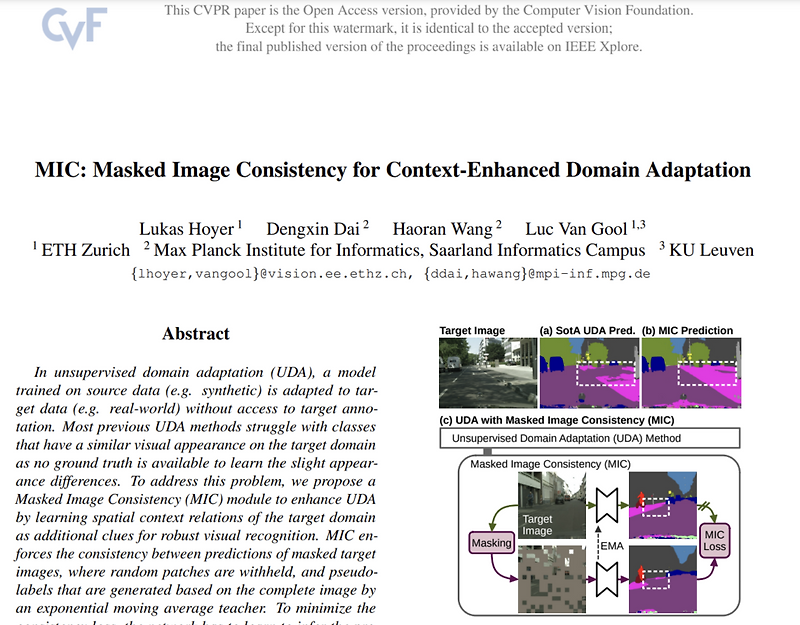 [CVPR 2023] MIC: Masked Image Consistency for Context-Enhanced Domain Adaptation