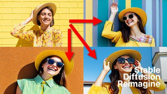 '닮은 이미지'를 무한 생성하는「Stable diffusion reimagine」사용법