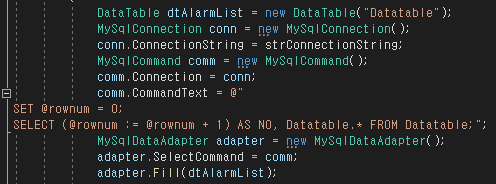 Mysql 데이터 행번호 매기기 - ROWNUM