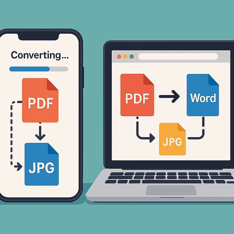 파일 변환 앱 TOP 3 (PDF↔JPG, 워드↔PDF 등 실무 필수 앱)