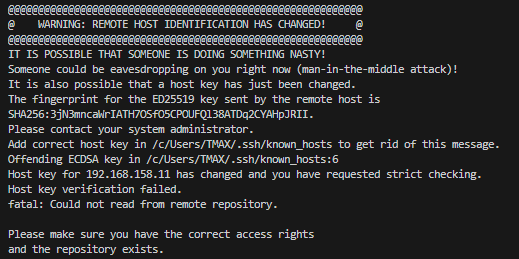 [Git] Host Key Verification Failed