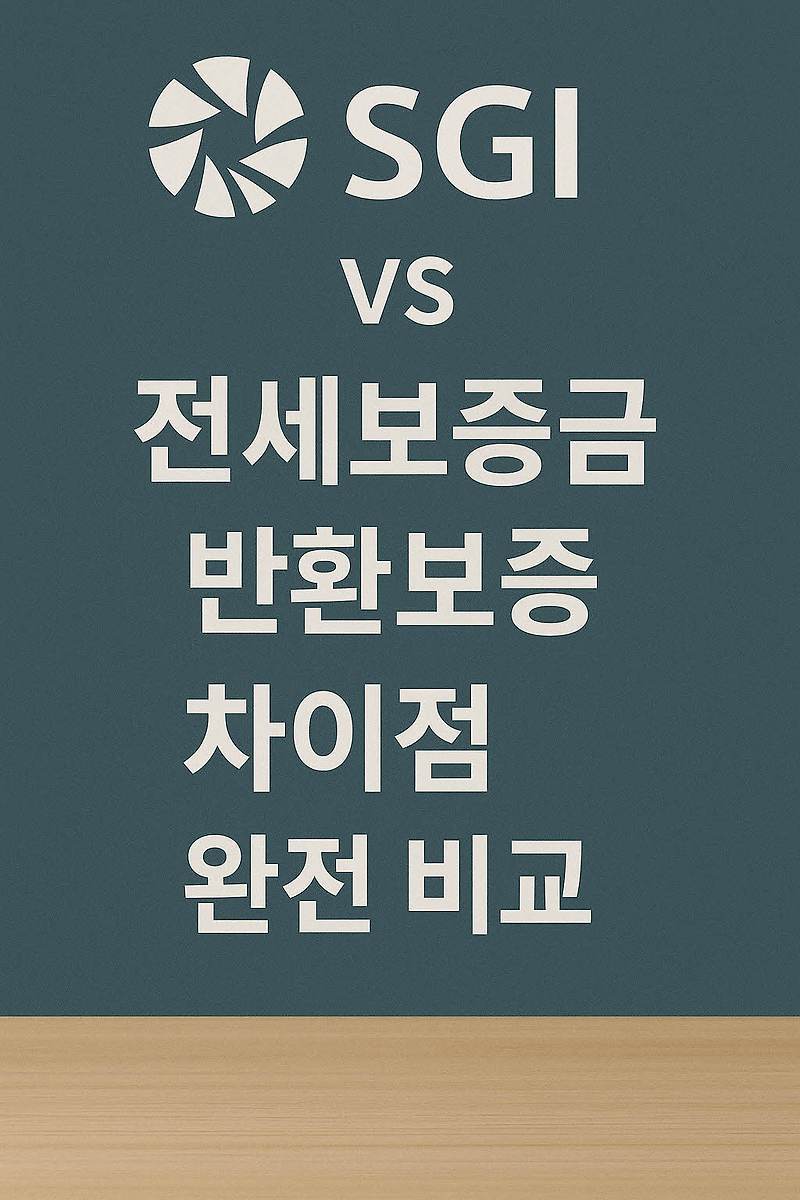 SGI vs HUG, 전세보증금 반환보증 차이점 완전 비교