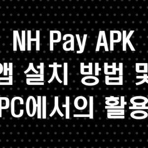 NH Pay APK 앱 설치 방법 및 PC에서의 활용 가이드