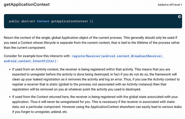 [Android] Context 딥 다이브 (2) - 내부 메소드 종류