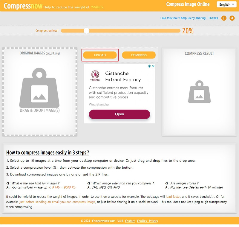 [해피CGI][cgimall] 이미지 용량을 줄여주는 사이트 - compressnow.com
