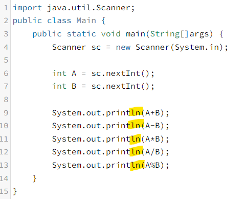 [10869] 사칙연산