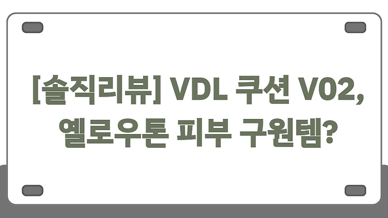 [솔직리뷰] VDL 쿠션 V02, 옐로우톤 피부 구원템?
