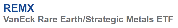 희토류 ETF - REMX(VanEck Rare Earth/Strategic Metals ETF)
