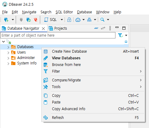 MySQL에 데이터베이스 생성하기