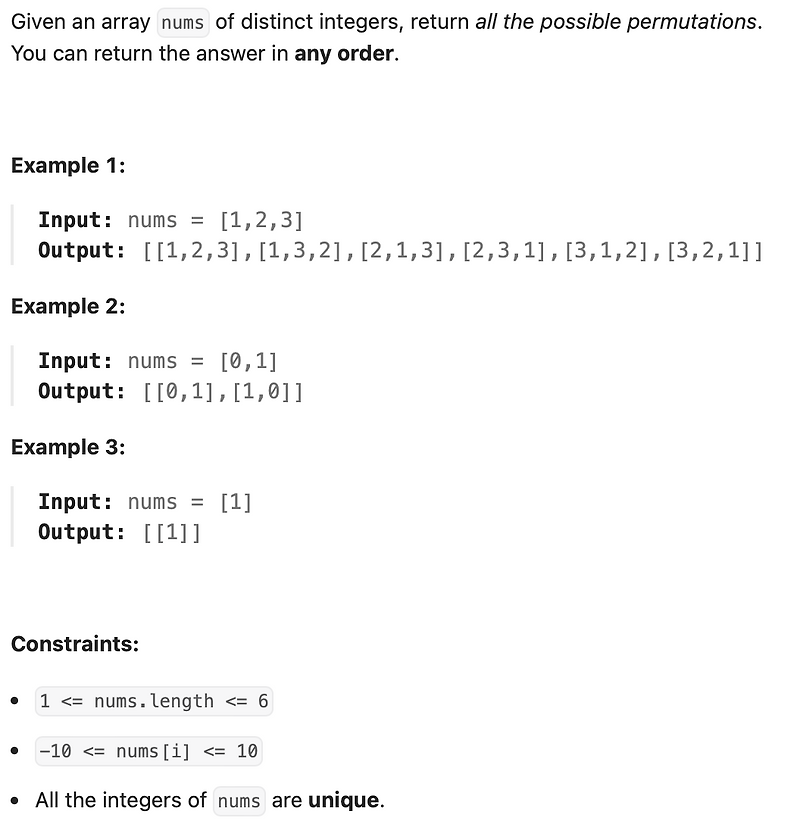 [LeetCode] C++ 46. Permutations