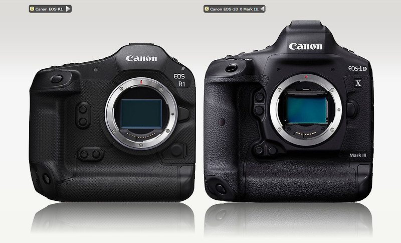 캐논카메라 R1 1DX3 크기 비교