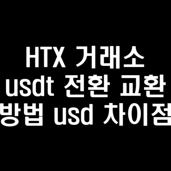 HTX 거래소 usdt 전환 교환 방법 | usd 차이점