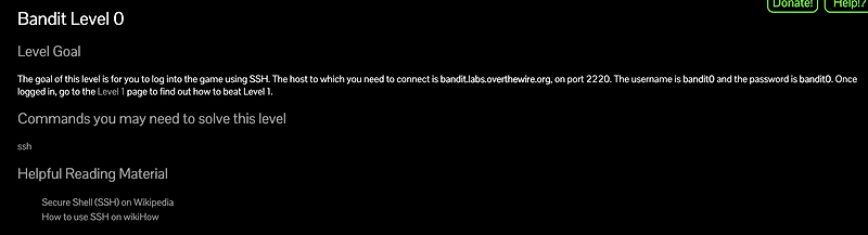 [2024/bandit] bandit level0 -> level1 Write-up — 너드인의 밤