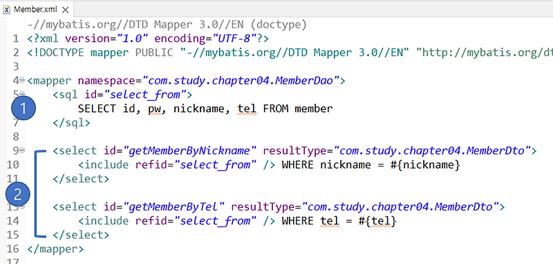 Chapter04. Spring Boot - DB / MyBatis 심화, sql, include, property 동적 쿼리 ...