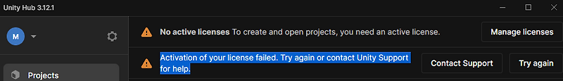 [Unity] Personal 라이센스 발급 에러, 고객센터(Unity Support) 문의 , 답변기간