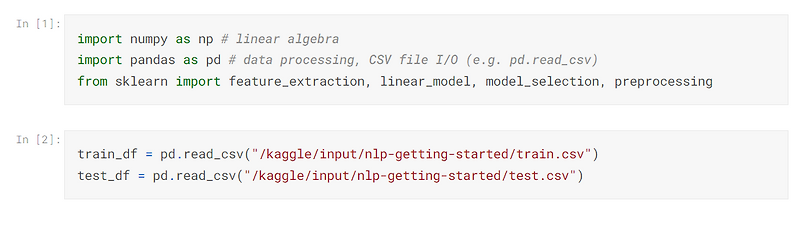NLP Getting Started Tutorial - Kaggle Data