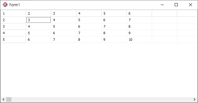 [delphi / TstringGrid] StringGrid 간단 문법 사용 예제