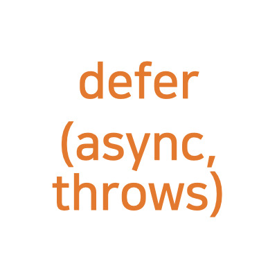 defer (async throwing contexts) :: iOYES