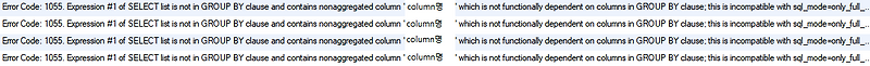 [Error Code: 1055] MySQL Group By 에러코드