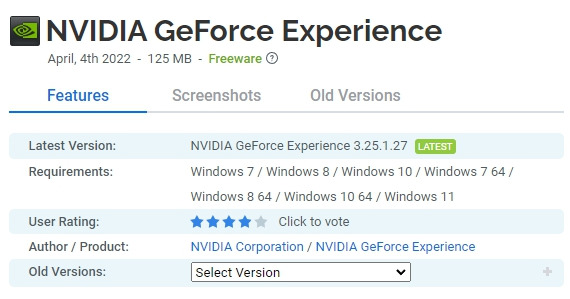 NVIDIA GeForce Experience 무료 다운로드
