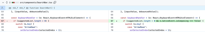 [react] onKeyDown 이벤트 + 한글 입력 시 함수가 두 번 실행되는 문제 해결하기