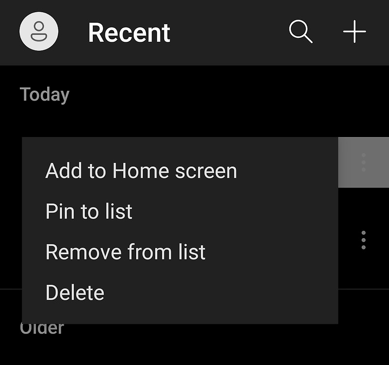 모바일 드랍박스에서 화면으로 shor cut (바로가기) 만들기
