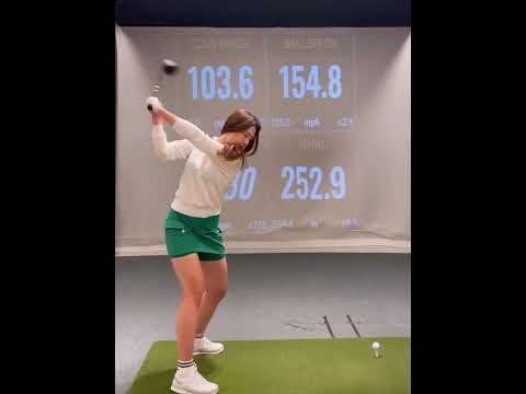 드라이버 260!!! KLPGA 프로 김채경 미녀골퍼의 파워골프스윙~! #골프스윙 #골프