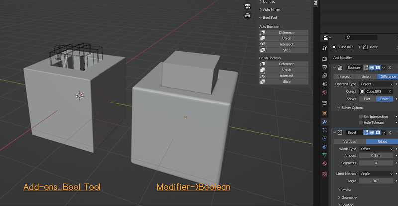 [Blender] 에드온_블툴(Add-ons_Bool Tool)