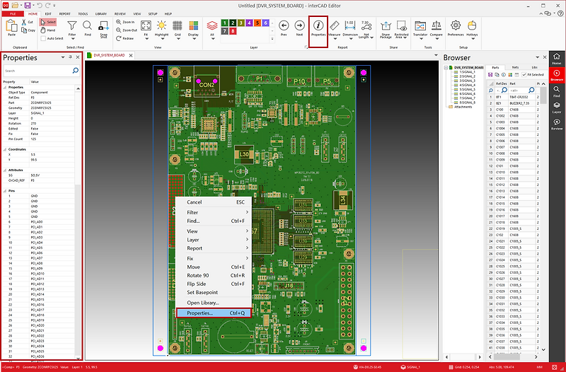 부품 정보 확인