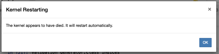 Error : Your input ran out of data ; interupting training