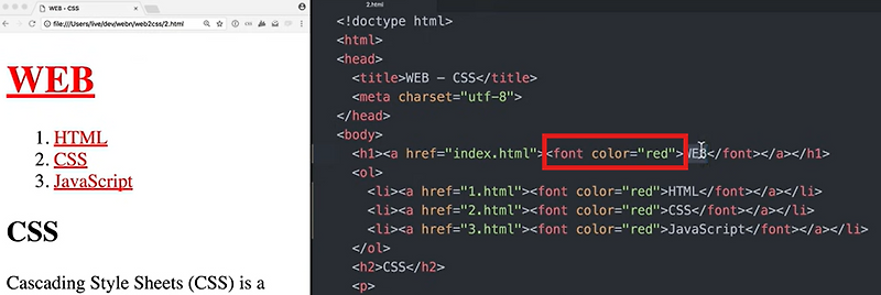 [Front-End] 생활코딩 강의 WEB2-CSS (1~7)