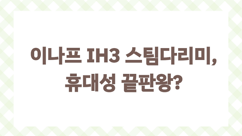 이나프 IH3 스팀다리미, 휴대성 끝판왕?