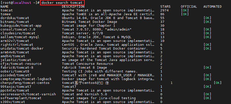 docker install tomcat