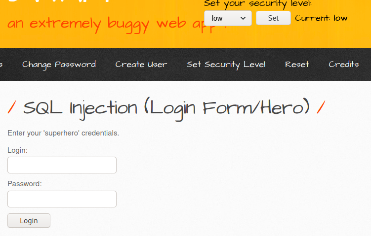 [bWAPP] SQL Injection (Login Form/Hero) — R3VI1E37