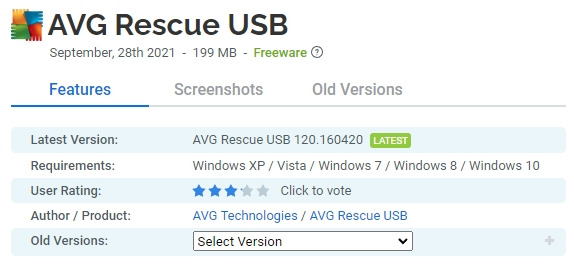 AVG Rescue USB 무료 다운로드