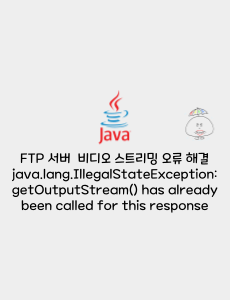 [JAVA] FTP Util Video Streaming Refactoring - java.lang.IllegalStateException: getOutputStream ...