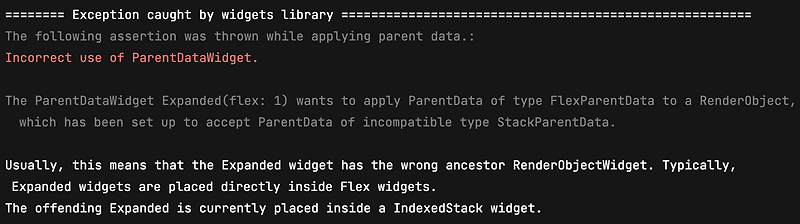 [flutter] 14...Toy_Project_1(Incorrect use of ParentDataWidget.) :: Choe's In coding...