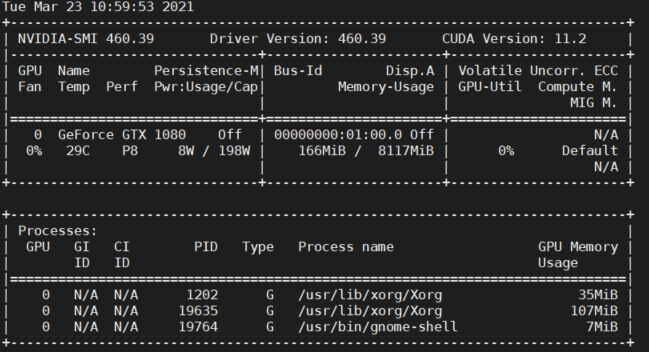 리눅스에서 GPU 사용량 확인하기 nvidia-smi — Small Asteroid Blog