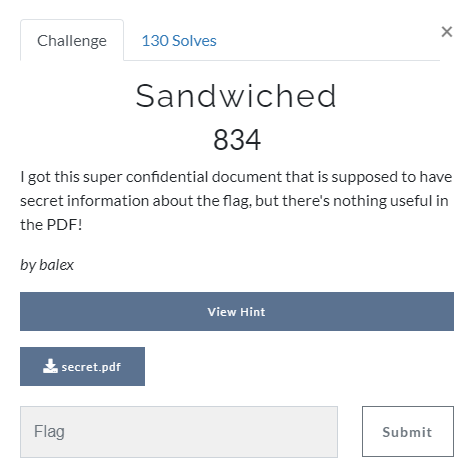 UTCTF 2021 Forensic Sandwiched Write up