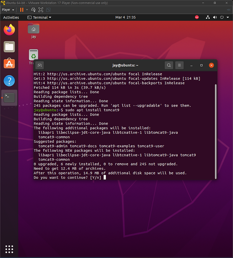 [Ubuntu] Tomcat9 설치