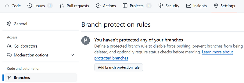 [Git & GitHub 13] Workflow - 브랜치 보호규칙(branch protection rules)